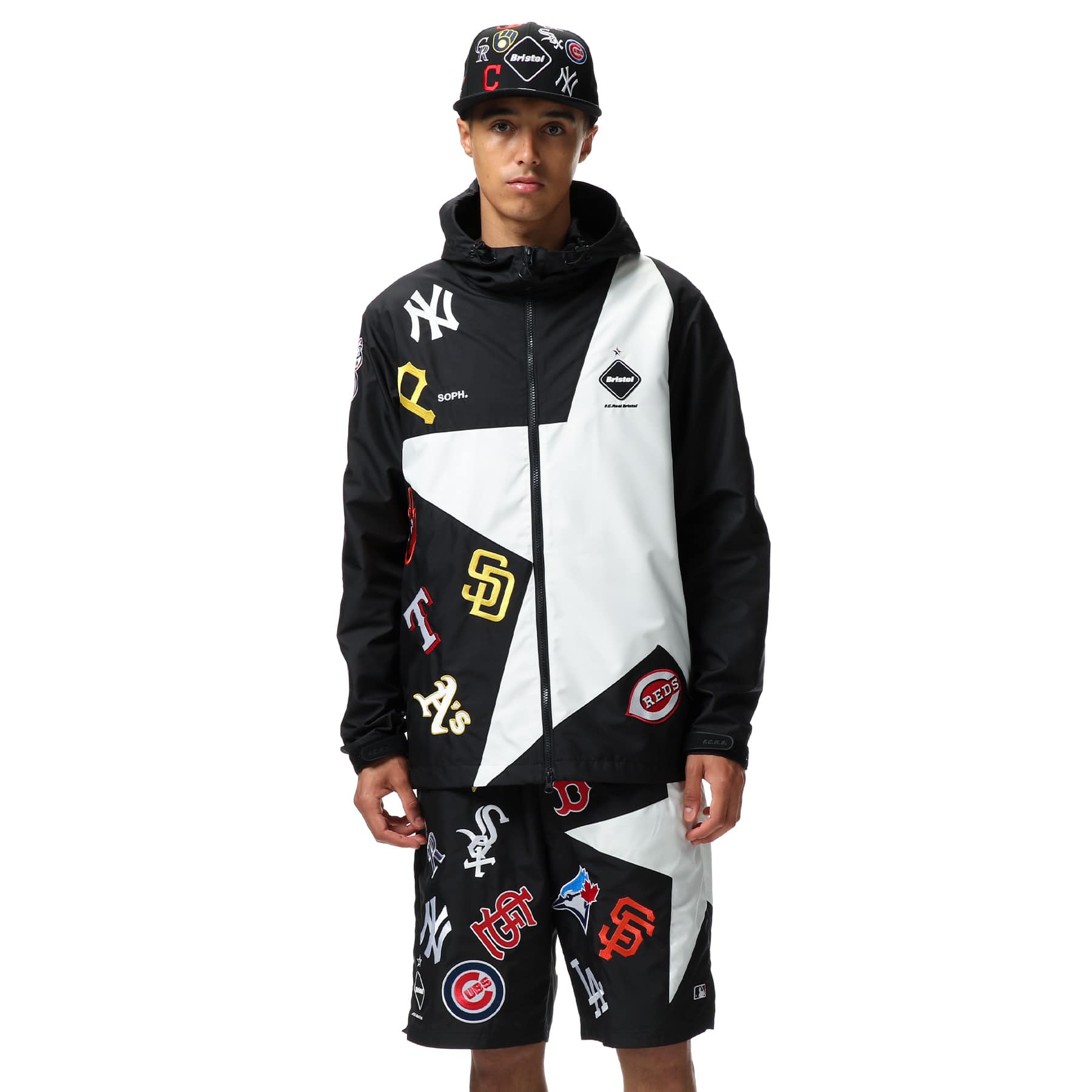 30％割引ホワイト系,M【2021 新作】 MLB TOUR ALL TEAM BIG STAR JACKET Black ナイロンジャケット ...